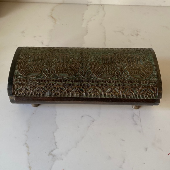 Accents | Vintage Brass And Wood Box Made In Poland | Poshmark